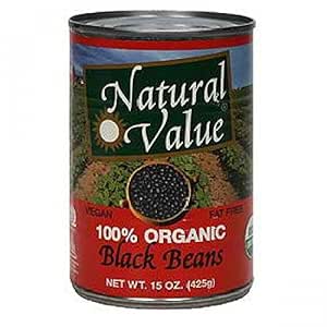Amazon.com : NATURAL VALUE Organic Canned Black Beans, 432 GR : Dried ...