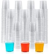Amazon.com: 500 Pack 3 oz Clear Plastic Cups, Small Disposable Bathroom ...