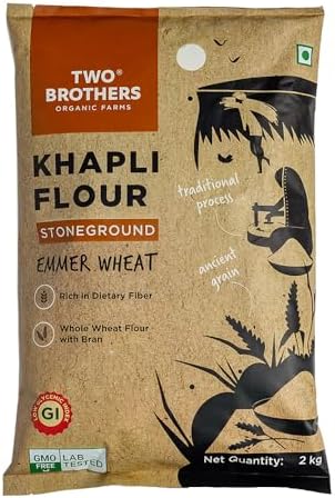 Two Brothers Organic Farms - Khapli Wheat Flour (2 kg) | High Dietary ...