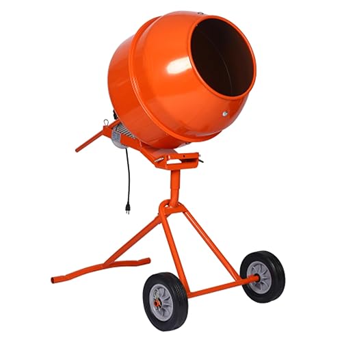 Electric Concrete Mixer With Wheel And Stand 1/2HP Motor 5 Cu Ft ...