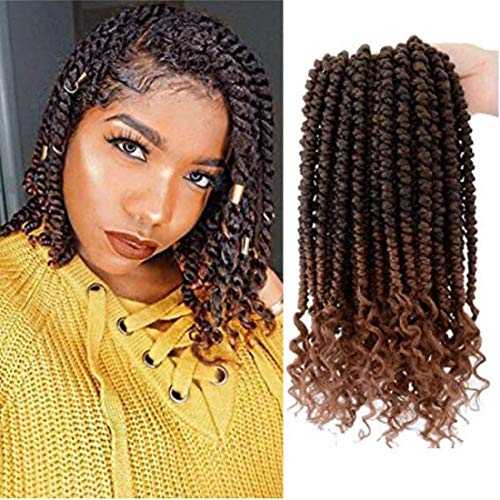 Flyteng Spring Senegalese twist crochet hair curly end 12inch crochet ...