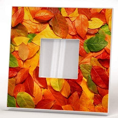 Amazon.com: Color Autumn Leaves Wall Framed Mirror Fall Thanksgiving ...