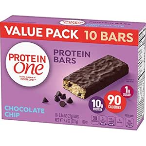 Amazon.com : Protein One 90 Calorie Protein Bars, Chocolate Chip, 10 ...