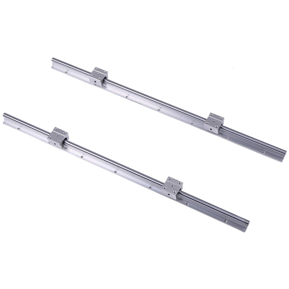 Linear Bearing Rail,2pcs SBR12-700mm 12MM Linear Bearing Rail Slide ...
