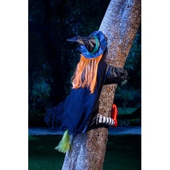 Amazon.com : Betty Bash Crashing Witch Into Tree Halloween Decoration ...