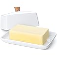 Amazon.com | ENERFLAT Butter Dish with Lid – Elegant Ceramic Butter ...