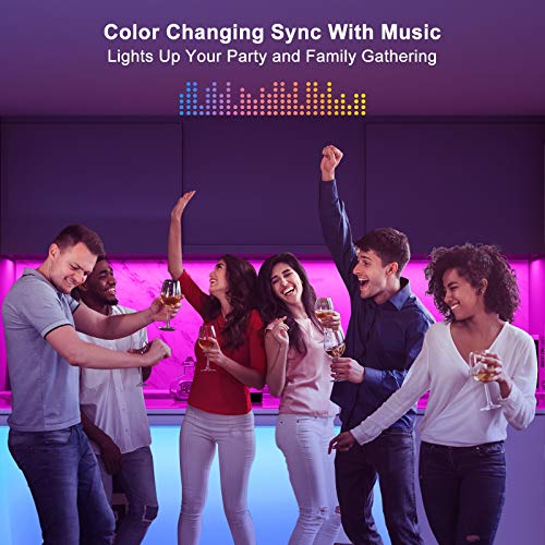 RGB LED Strip Light Controller, with APP, Music Sync and IR Remote ...