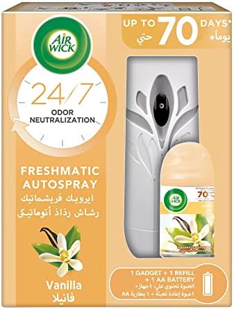 Air Wick Freshmatic Autospray Kit, Vanilla Fragrance, Eliminates Bad ...