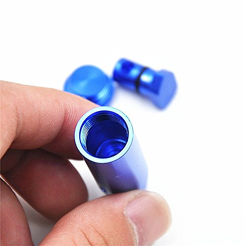 OMO Snuff Kit 2 Glass Snuff Bullet(White)2 Metal Snuff Bullet(Blue Red ...