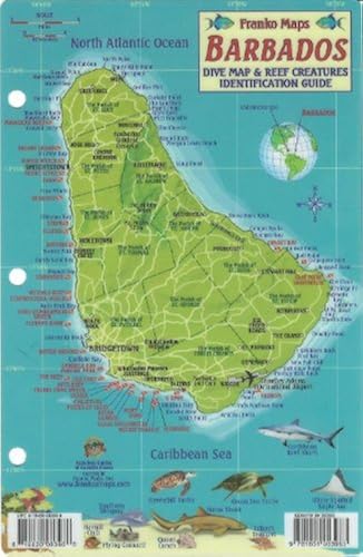 Barbados Dive Map & Reef Creatures Guide Franko Maps Laminated Fish ...