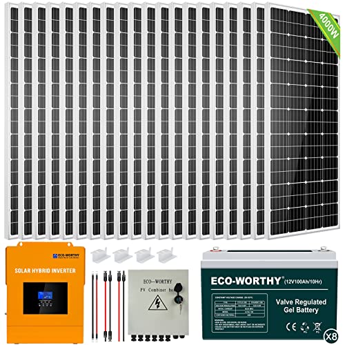 ECO-WORTHY 4KW 16KWH 48V Complete Solar Power System Kit Off Grid Solar ...