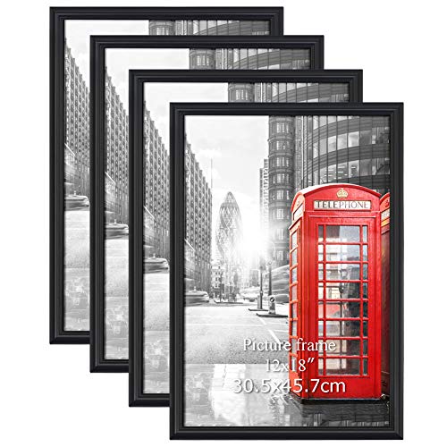 Calenzana 12x18 Picture Frames Set of 4, Wall Gallery Photo Frame for ...