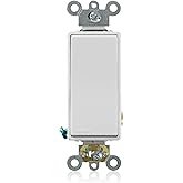 Leviton 15 Amp, 120/277 Volt, Decora Rocker Single-Pole AC Quiet Switch ...