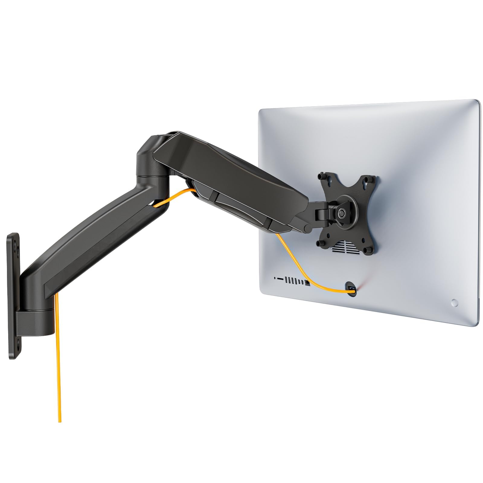 WALI Single Monitor Wall Mount, Gas Spring Monitor Arm for 1 Screen up ...