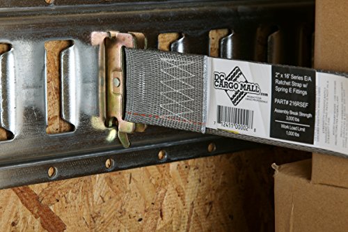 2 E Track Ratchet Straps, 2" x 16' Durable Ratcheting Cargo Strap TieDowns | Heavy Duty ...