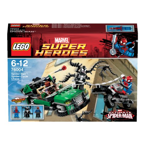 Lego 76004 LEGO Super Heroes 76004: Spider-Man Spider-Cycle Chase ...
