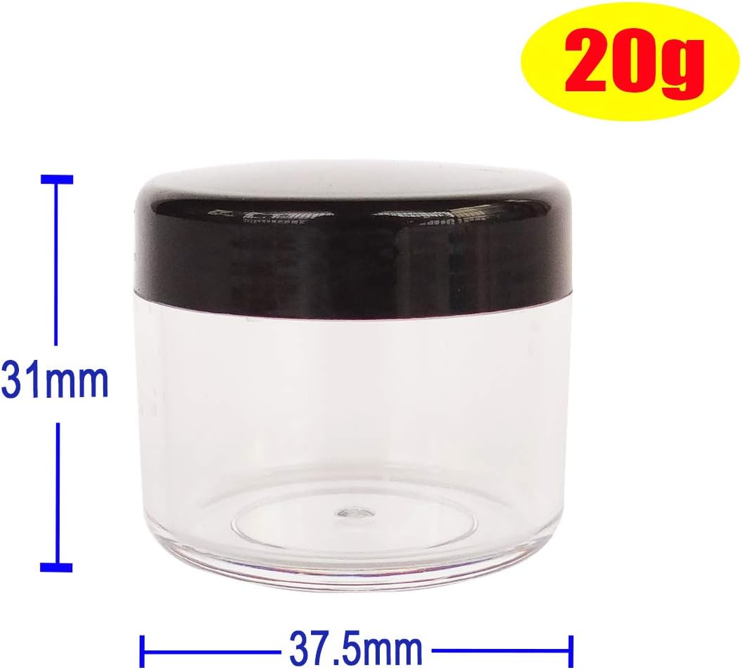 GreatforU 16pack 20ml Empty Sample Jars, Refillable Cosmetic Container ...