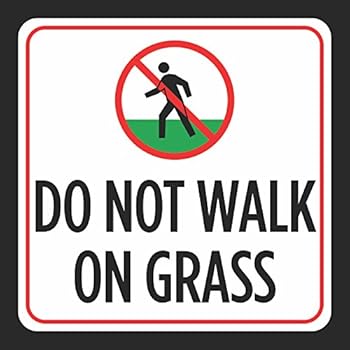 Amazon.com : Keep Off Grass Signs - Do Not Walk on Lawn Sign : Office ...