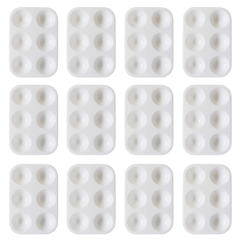 Mua 12 Pieces Paint Palettes Paint Tray Palettes Rectangular Paint Tray ...