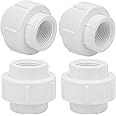Amazon.com: 4Pcs 1Inch Female Threaded PVC Union Coupling Pipe Fitting ...