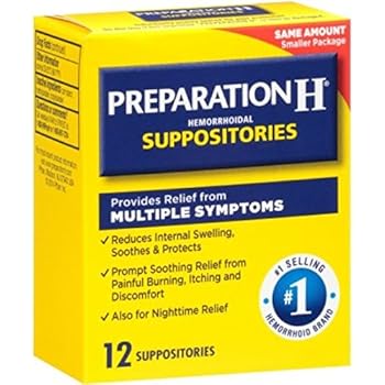 Amazon.com: Preparation H Hemorrhoidal Suppositories ~ 56 Count: Health ...