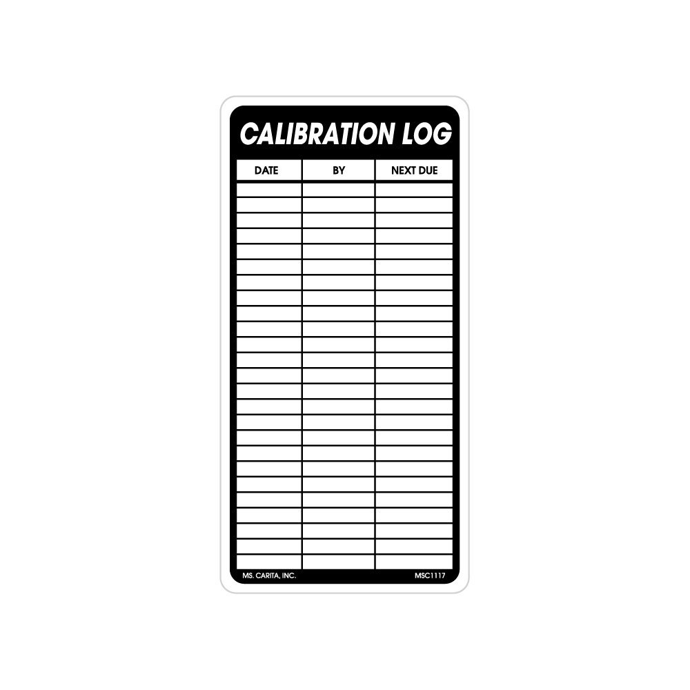 Amazon.com: Calibration Log Labels 2 Inch x 4 inch 500 per Roll ...