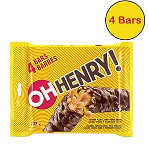 Amazon.com : 4 Full Sized OH Henry! Chocolate Candy Bars 232g {Imported ...