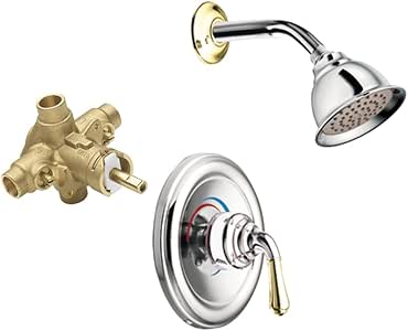 Moen T2444CP-2570 Monticello Posi-Temp Shower Trim Kit with Lever ...