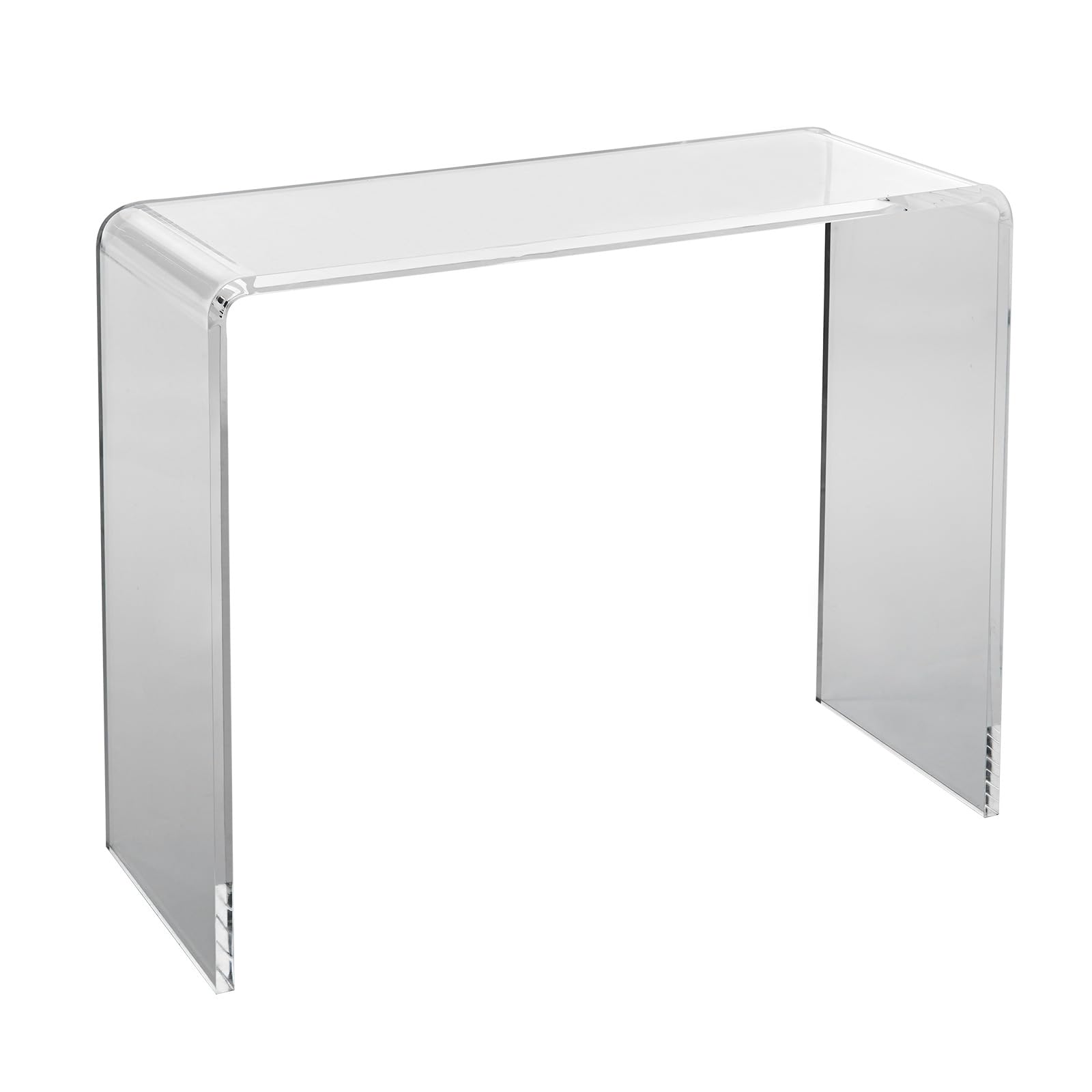 VEVOR SKYSHALO Clear Acrylic Console Table, Sleek Transparent Acrylic ...