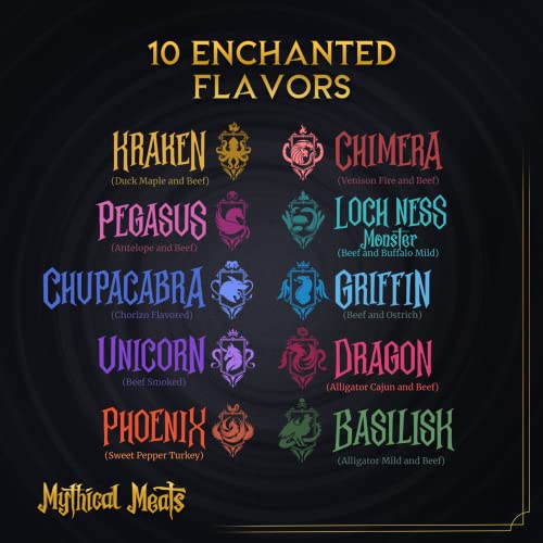 Mythical Meats Original Exotic Flavor Sampler Pack – 10 Exotic Game and ...