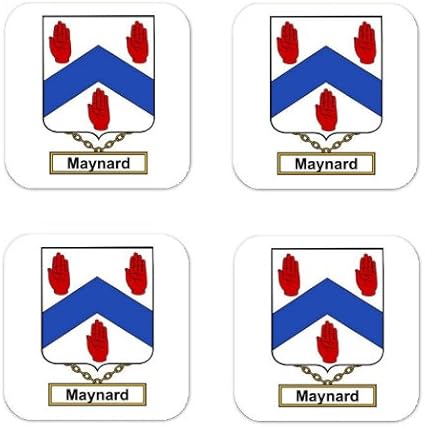 Amazon.com: Maynard Family Crest Square Coasters Coat of Arms Coasters ...