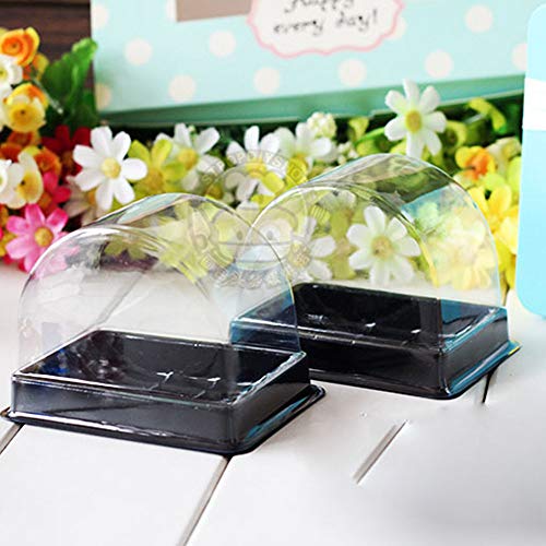 50 Pcs Roll Cake Box Set Single Personal Swiss Roll Container with ...