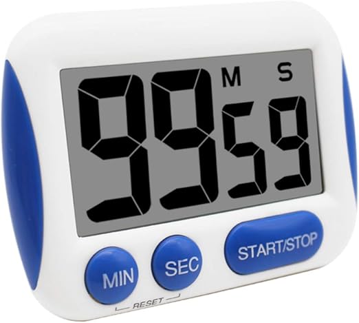 Simple Operation Magnetic Backing or Table Stand Stopwatch Count Up and ...