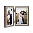 Amazon.com: Afuly Double Picture Frame 5x7 White Wooden Hinged Photo ...