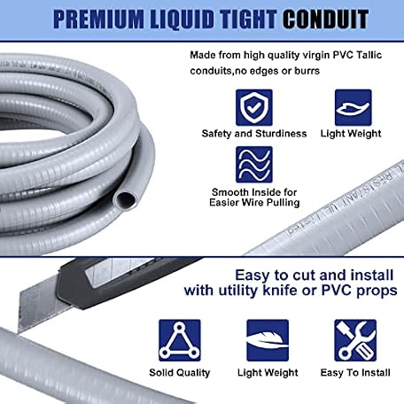 Mua Electrical Conduit and Connector Kit Flexible Liquid Tight ...