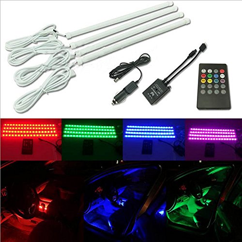 Buy INHDBOX 4pcs DC 12V Multi-color 7 Color Car Interior Light Bulb LED ...