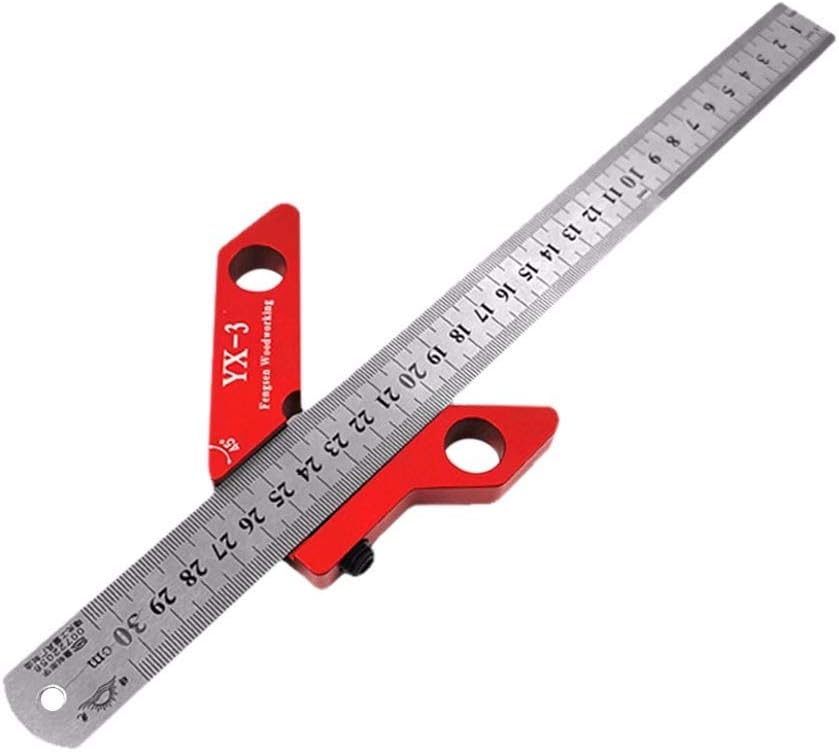 Woodworking 45/90 Degree Angle Ruler Scribe Gauge Measuring Tool 300mm ...