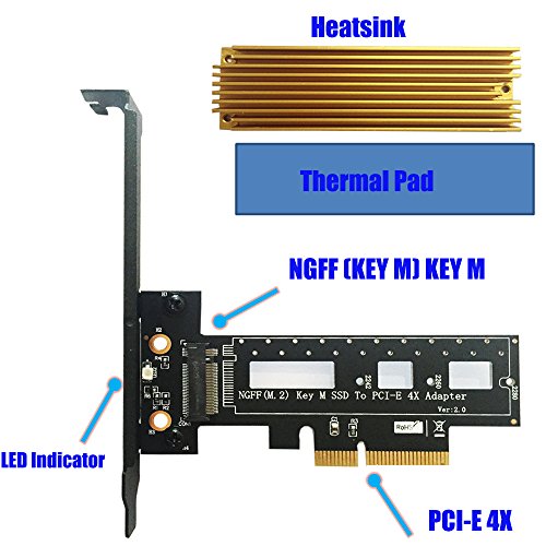 Dual M.2 SSD NVME (m Key) or SATA (b Key) to PCI-e 3.0 x 4 Host ...