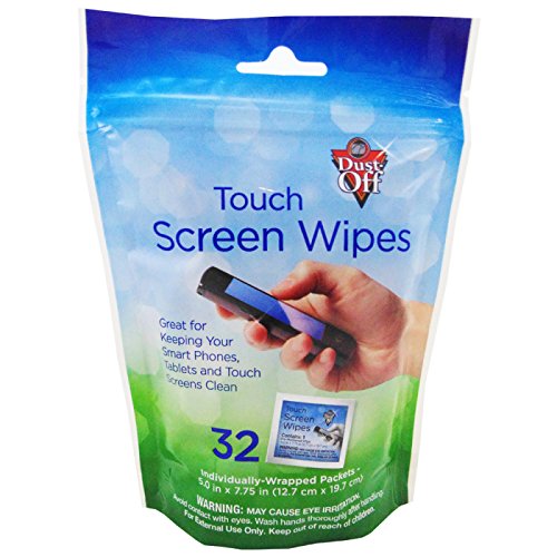 Dust Off DTSW32 Touchscreen Wipes (32-ct)