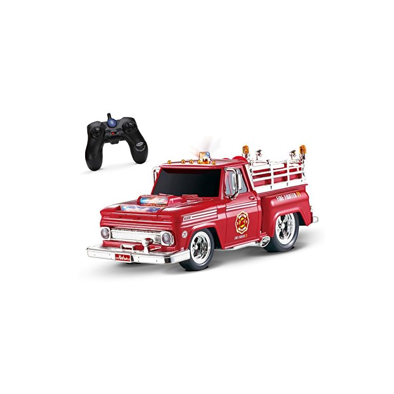KidiRace RC Remote Control Fire Engine Truck, Rechargeable RC Car ...