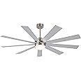 Amazon.com: LEDLUX 64" Ceiling Fan with Light Silver, 6-Speed Remote ...