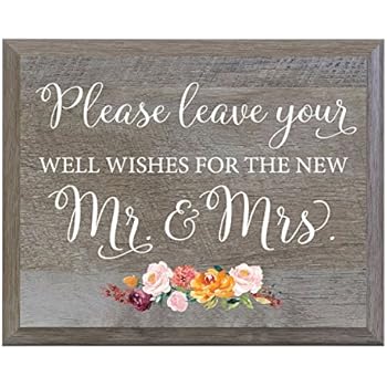 Amazon.com: ELEGANT WEDDING MESSAGE SIGN. Please Leave A Message For ...