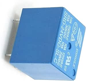 Aexit Blue PCB Relays Type DC 24V SPDT 5 Pin Mini Power Accessory Power ...