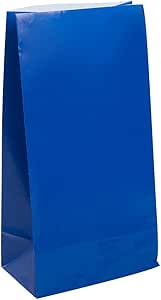 Royal Blue Paper Party Favor Bags, 12ct + Free Shipping