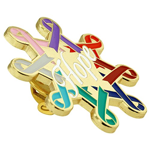 PinMart Cancer Awareness Ribbons Hope Enamel Lapel Pin | Pricepulse
