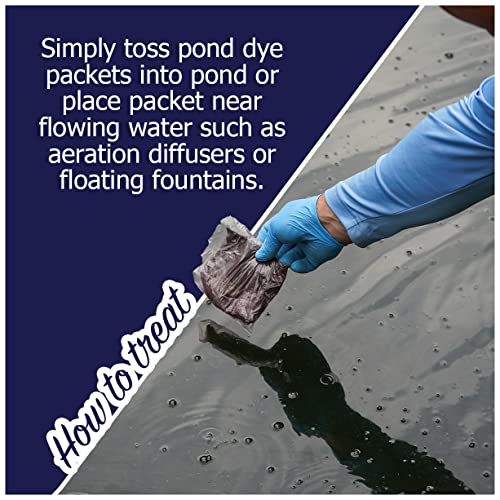 Vivid Blue Pond Dye Packets - 6 Water Soluble Packs Of Lake Dye ...