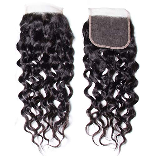UNice Hair Peruvian Natural Wave 3 Bundles with 4x4 Free Part Lace ...