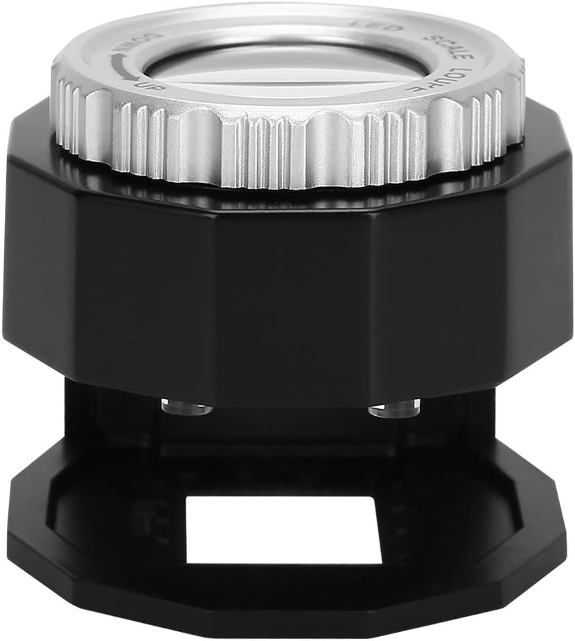 30X Magnifier Optical Glass Lens, Portable Magnifier with Scale Full ...