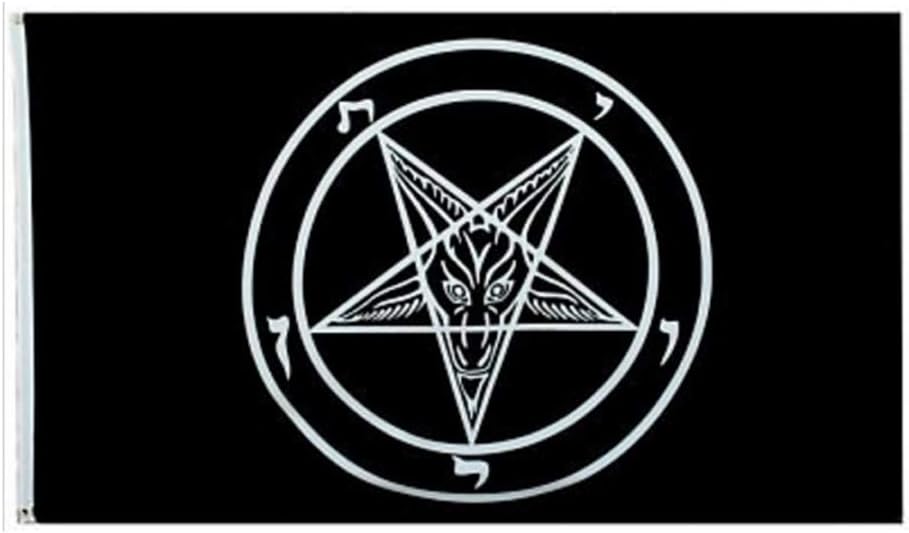 Drapeau Baphomet Église chevaliers du Satan Drapeau pentagramme Démon ...