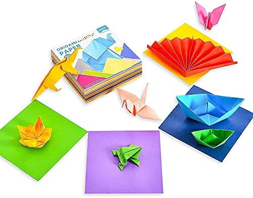 PAPUS Origami Paper 500 Sheets 20 Colors Double Sided Colors 6inch ...